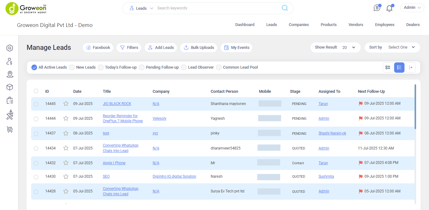 Best Lead Management Solution | Lead Management CRM Software India